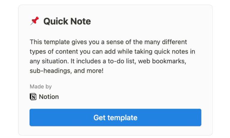 Notion Quick Notes: My Best Tips & How To Create One - Focused Bee