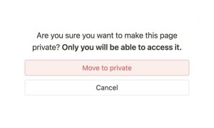 Notion Private Pages: Very Important 3-Minute Lesson - Focused Bee