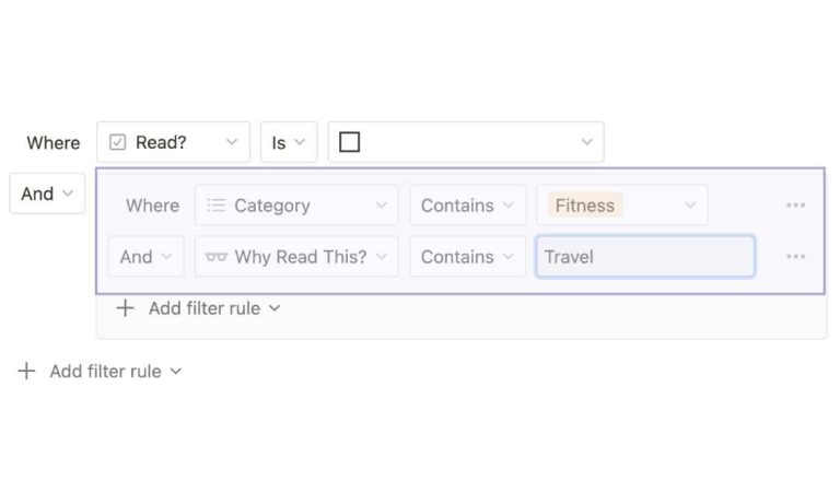 Use Notion Advanced Filters To Level Up Your Workspace - Focused Bee