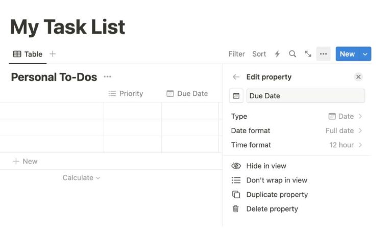 6 Free Notion Task List Template To Turn Chaos Into Calm - Focused Bee