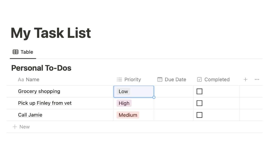 6 Free Notion Task List Template To Turn Chaos Into Calm - Focused Bee