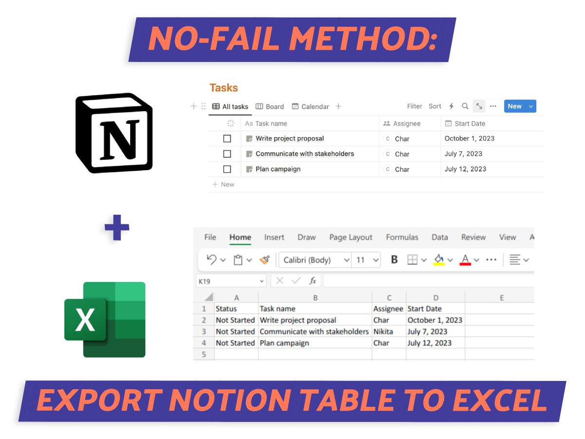 Solved How To Export Notion Table To Excel Focused Bee