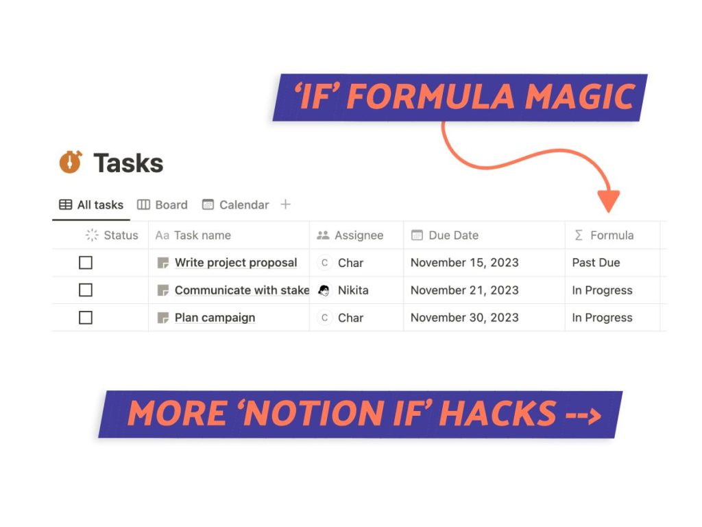 Notion Hacks: 4 Ways To Use The If Formula in Notion - Focused Bee